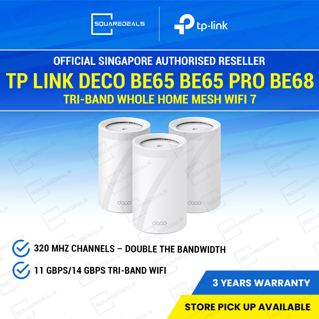 TP Link Deco BE65 BE65 Pro BE68 BE11000 BE14000 1 2 3 Pack Tri-Band ...