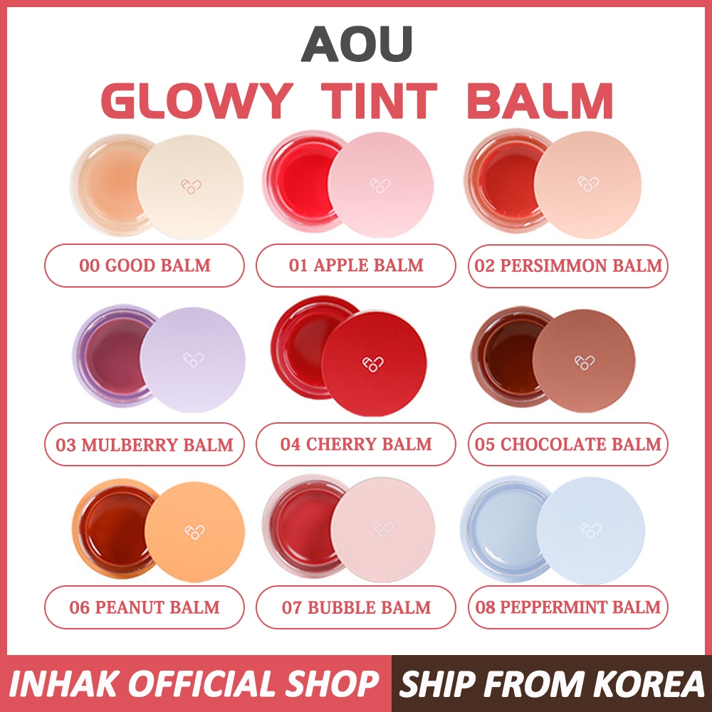 Authentic AOU Glowy Tint Balm 3.5g | 14 Colors Glass Lip Plumping Gloss ...
