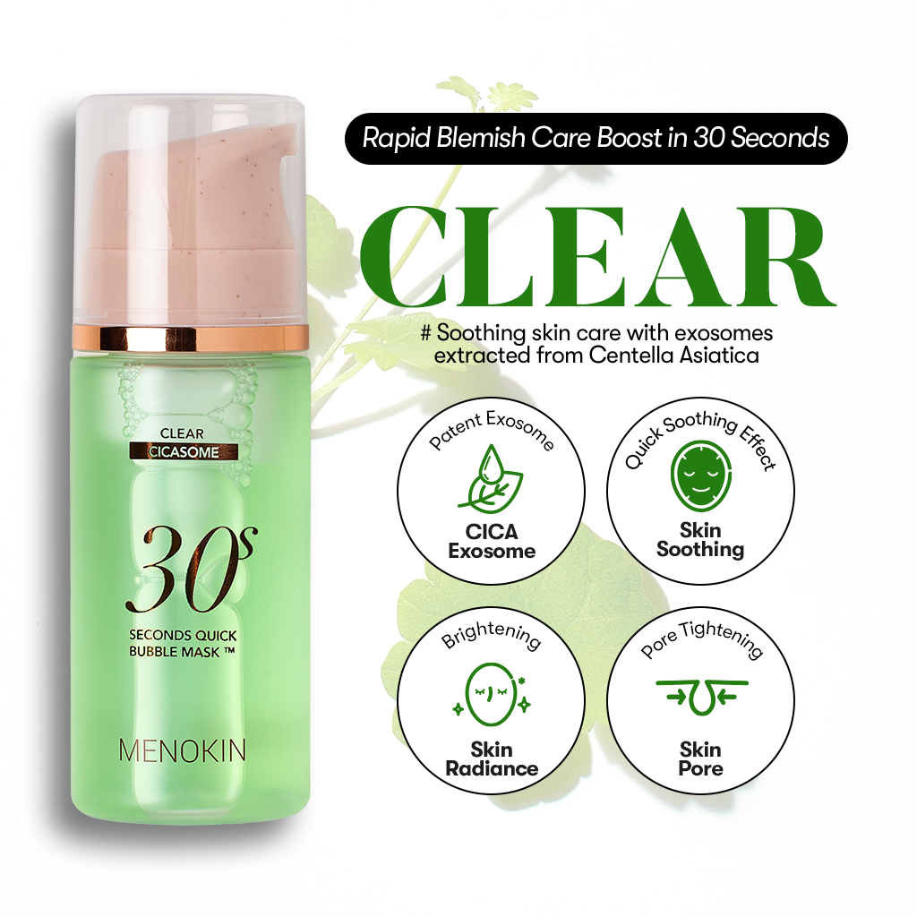 MENOKIN 30 Seconds Quick Bubble Mask CLEAR | Shopee Malaysia