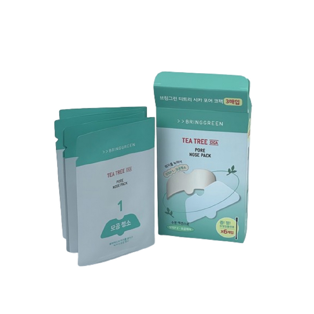 [Bring Green] Tea Tree Cica Pore Nose Pack 3EA | Shopee Malaysia