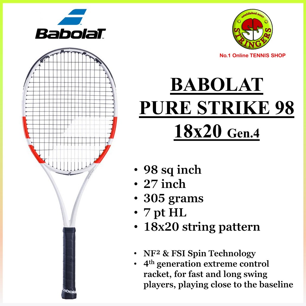Babolat Pure Strike 98 18x20 Gen.4 Tennis Racket | Shopee Malaysia