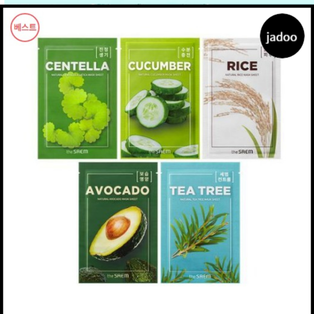 The Saem Natural Mask Pack 1 sheet (Select 1 out of 5 Centella ...