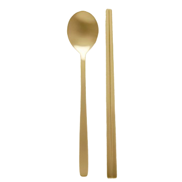 Premium Korean Brass Utensil 2 Set (Spoon + Chopsticks) | Shopee Malaysia