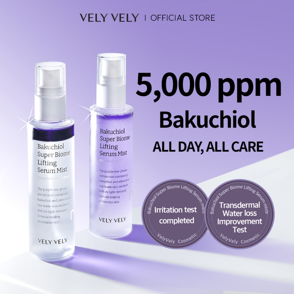 [VELY VELY] Bakuchiol Super Biome Lifting Serum Mist 100ml, 5,000 ppm Vegetable Retinol ...
