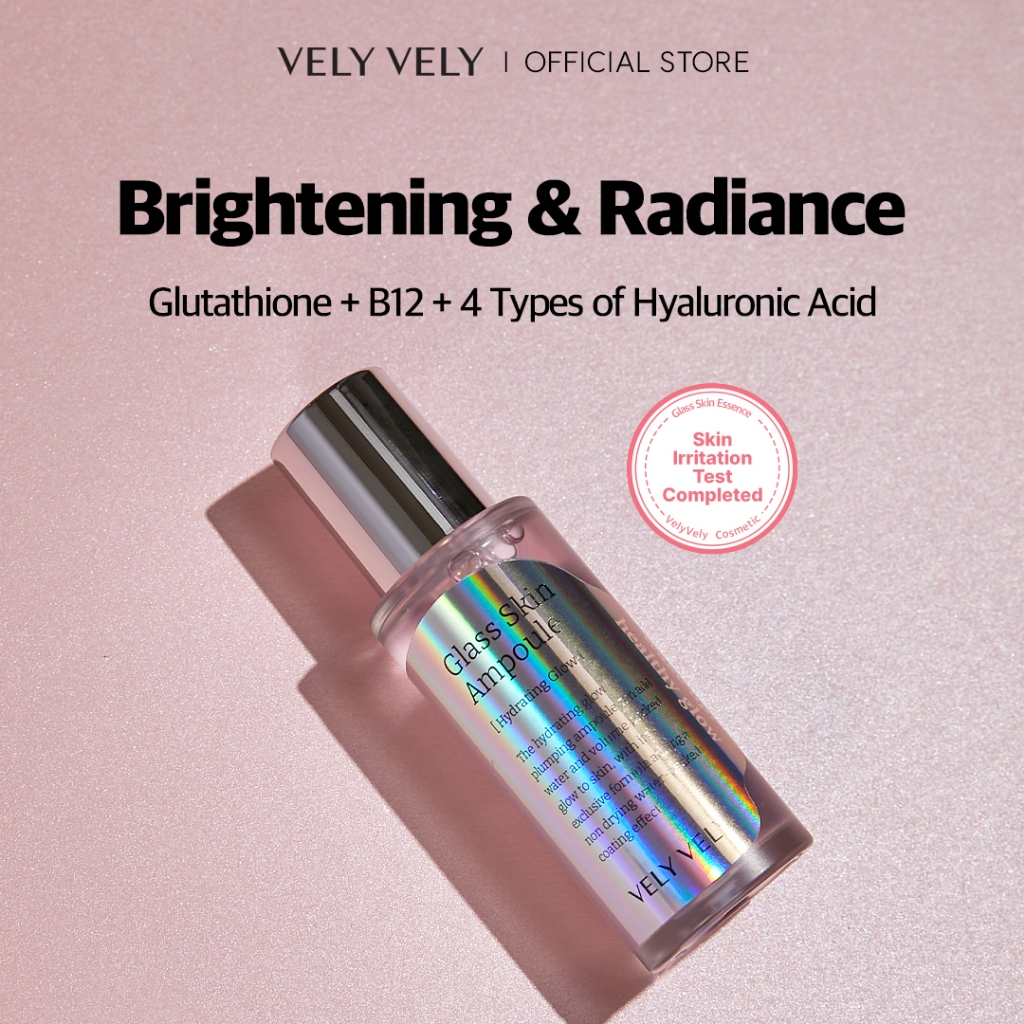 [VELY VELY] Glass Skin Ampoule 40ml, Brigtening, Whitening, Radiance, Glutathione, B12, 4 Types ...