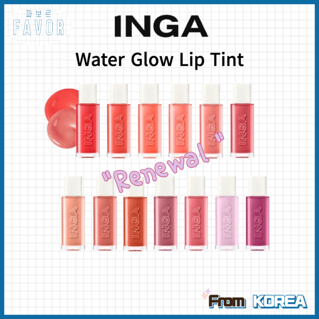 INGA WATER GLOW LIP TINT (6Color) | Shopee Malaysia