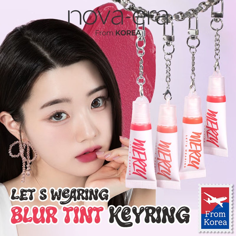 [NOVA-ERA] MERZY Let’s Wearing Blur Tint Keyring Lip Balm 6g | Shopee ...