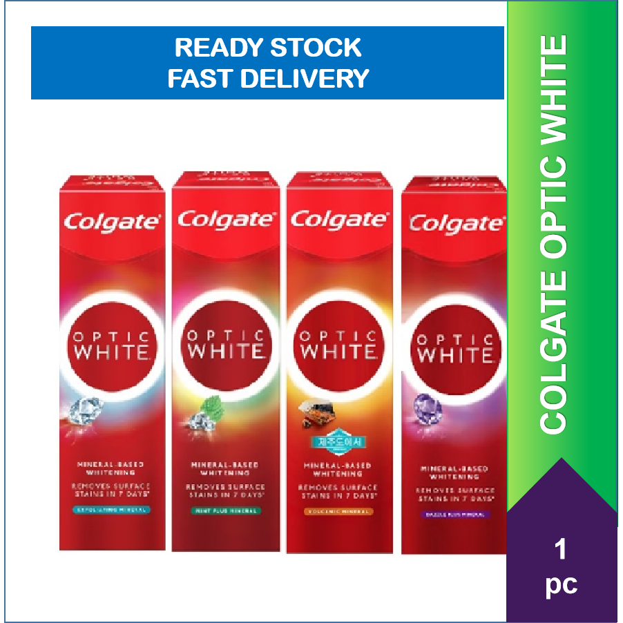 Colgate Optic White Whitening Toothpaste Dazzle Exfoliating Mint ...