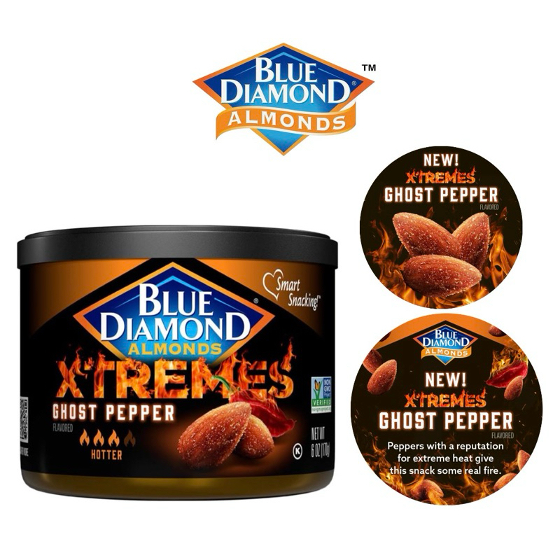 Blue Diamond Almonds nuts Ghost Pepper Almonds Xtreams Flavoured Snack ...