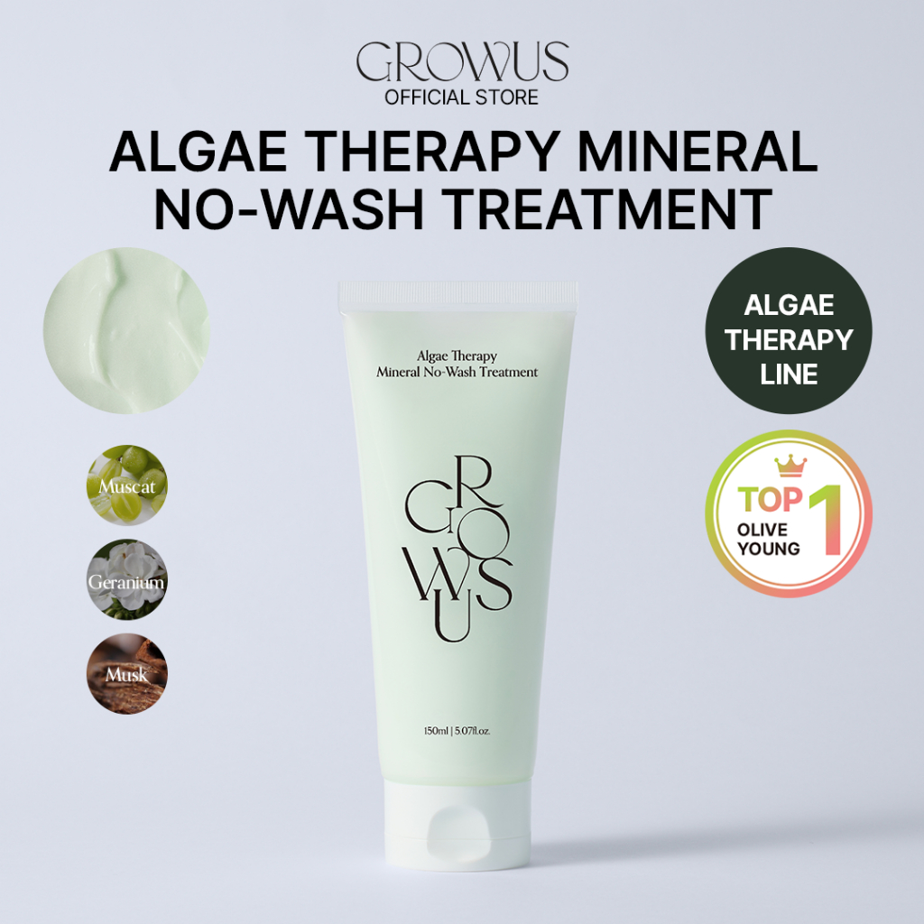 [GROWUS Official] Algae Therapy Mineral No-Wash Treatment 150ml | Shopee Malaysia