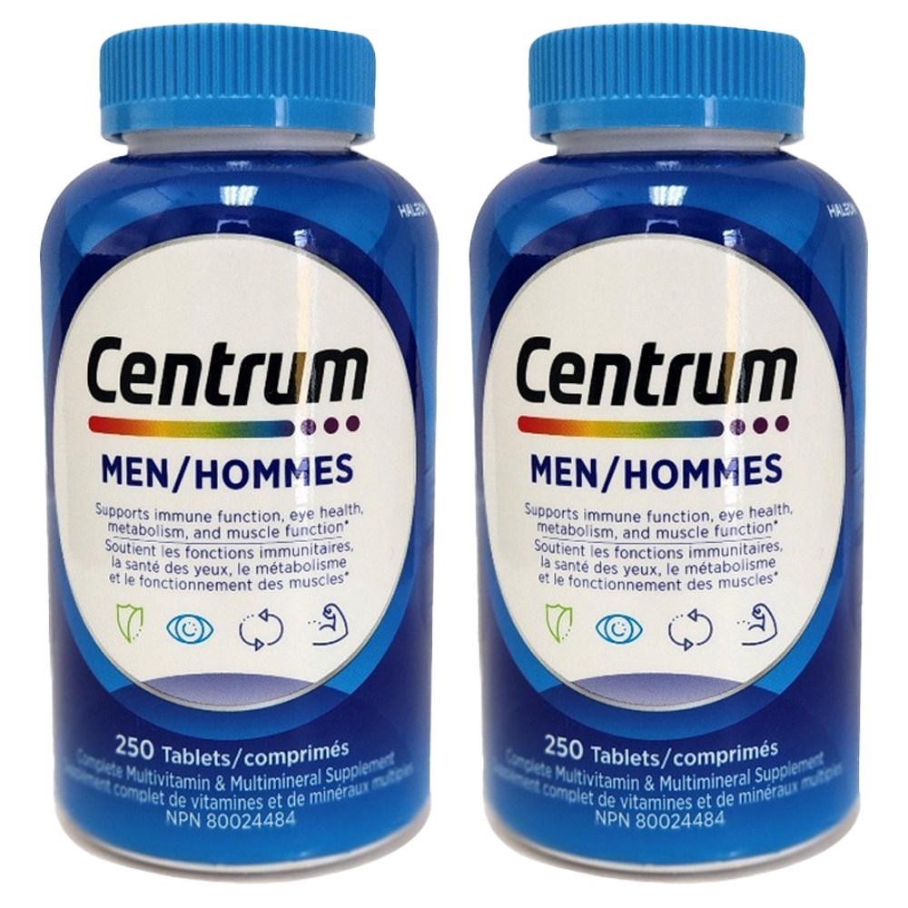 Made in USA - Centrum Men Tablets, 250 Tablets x 2 | Shopee Malaysia