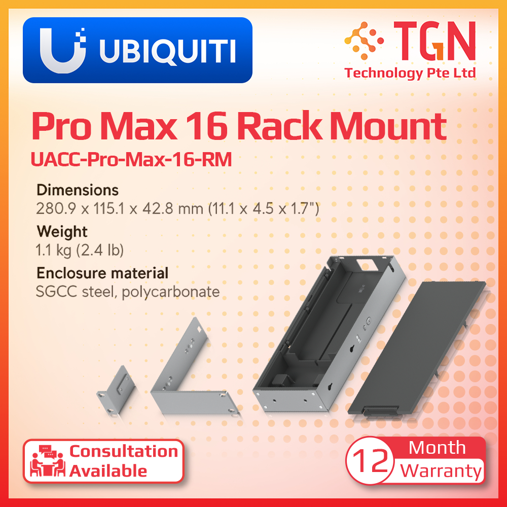Ubiquiti Pro Max 16 Rack Mount UACC-Pro-Max-16-RM *for USW-Pro-Max-16/USW-Pro-Max-16-PoE ...