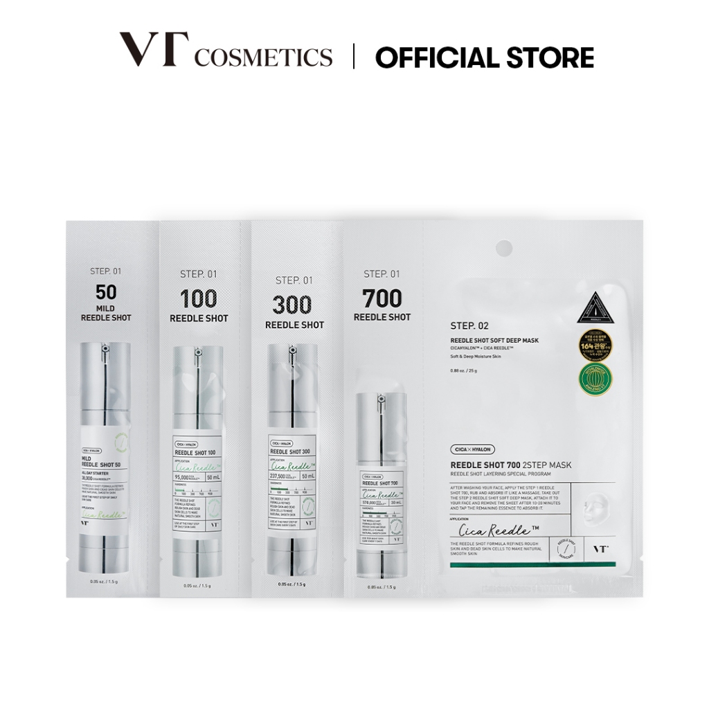 [VT] Reedle Shot 2Step Mask Bundle Set(50 & 100 & 300 & 700) Skin ...