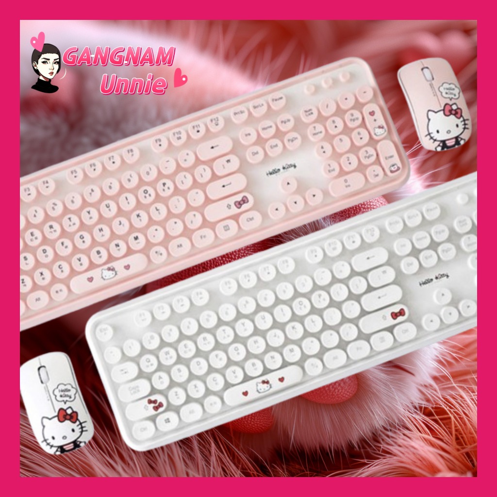 [GangNam Unnie] [Hello Kitty] Wireless Keyboard + Mouse Set | Shopee ...