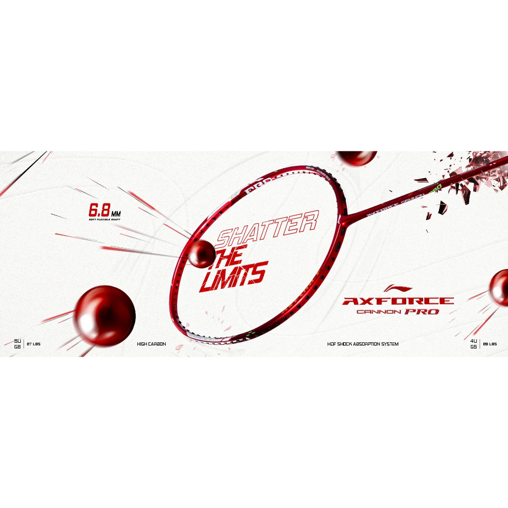 Li-ning Badminton Racket Axforce Cannon Pro 雷霆小钢炮PRO | Shopee Malaysia
