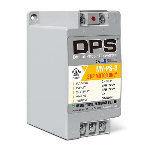 Single-Phase to 3-Phase Converter, MY-PS-3 model must be only used on 2HP(1.5kW) 6Amps 200V-240V ...