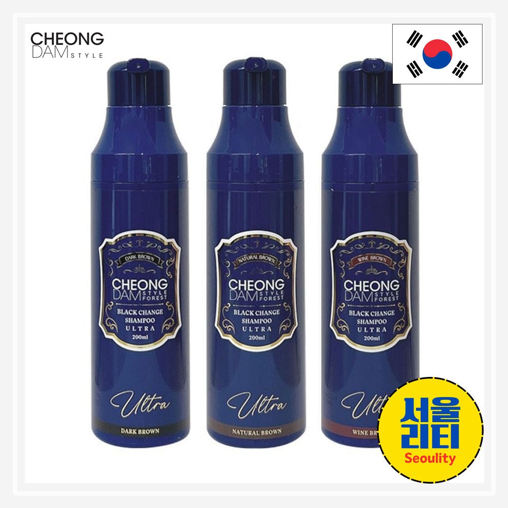 CHEONGDAM STYLE Forest Black Change Shampoo Ultra 200ml Dark Brown ...