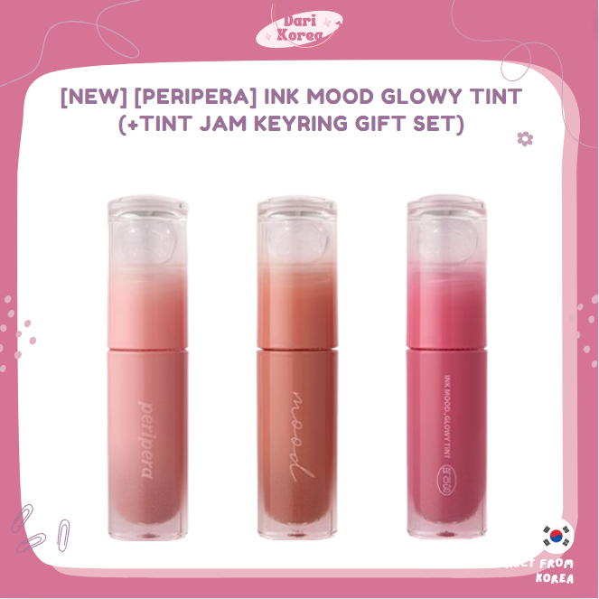 [NEW] [Peripera] Ink Mood Glowy Tint (+Tint Jam Keyring Gift Set ...