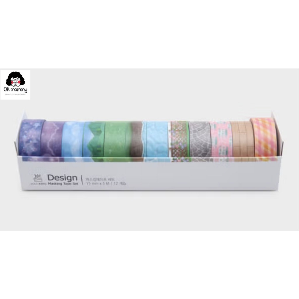 Daiso Korea Design Masking Tape 12P Set (DIY Journal Deco) | Shopee ...
