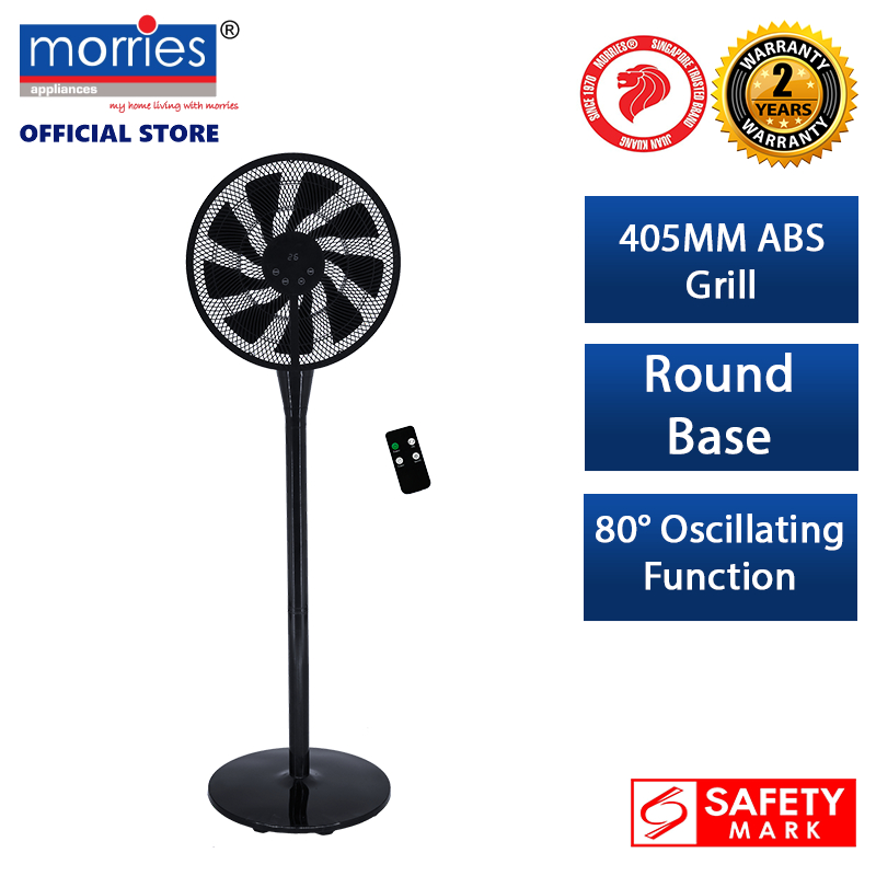 Morries DC Stand Fan MS1611DCSFR (Black/White) | Shopee Malaysia