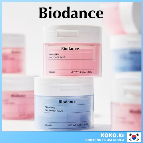 BIODANCE Gel Toner Pads Collagen / Cera-nol 60 Sheets with FREEBIES ...