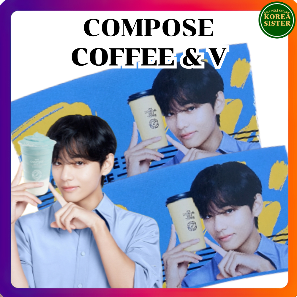 BTS Compose Black edge coffee 16g(10sticks X 1.6g), 32g(20sticks x 1.6g ...