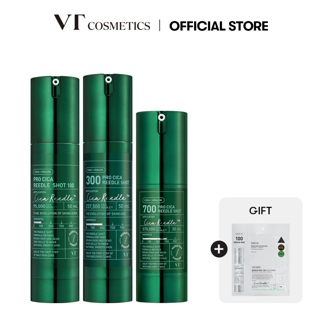[VT] PRO-CICA REEDLE SHOT 100/300/700 Skin Turn Over Improvement, Acne Care, Skin Boosting ...