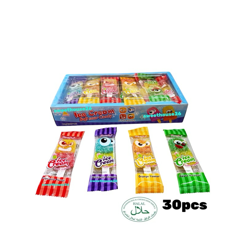 Ice Cream Soft Sour Gummy Candy 10g x 30pcs Halal | Shopee Malaysia