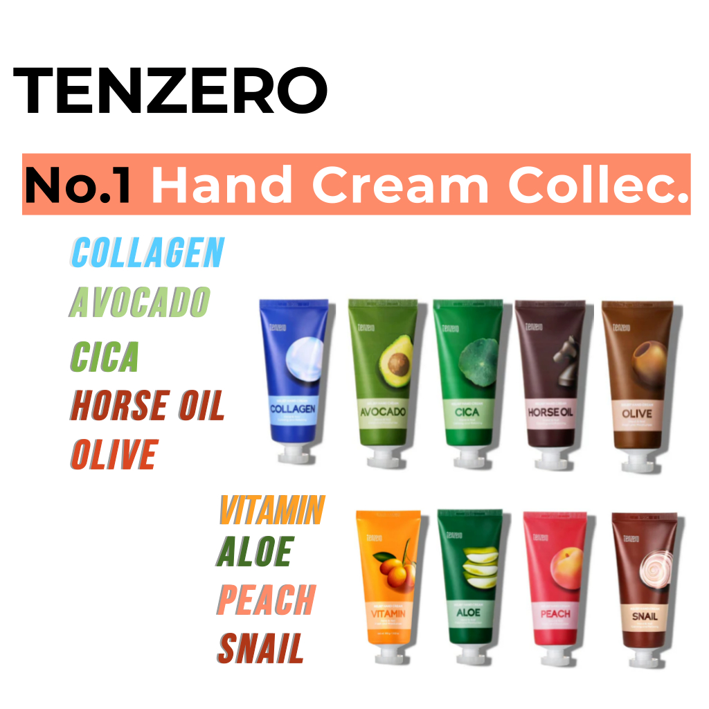 🇰🇷TENZERO Best Selling Hand Cream Peach Centella Vitamin Collagen Horse Oil Snail 100g | Shopee ...