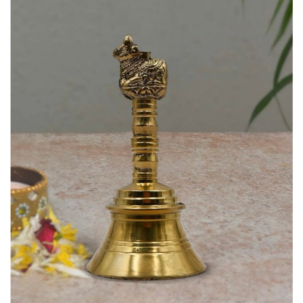 Brass Pooja Bell 4" inch (Nandi Bell) | Shopee Malaysia