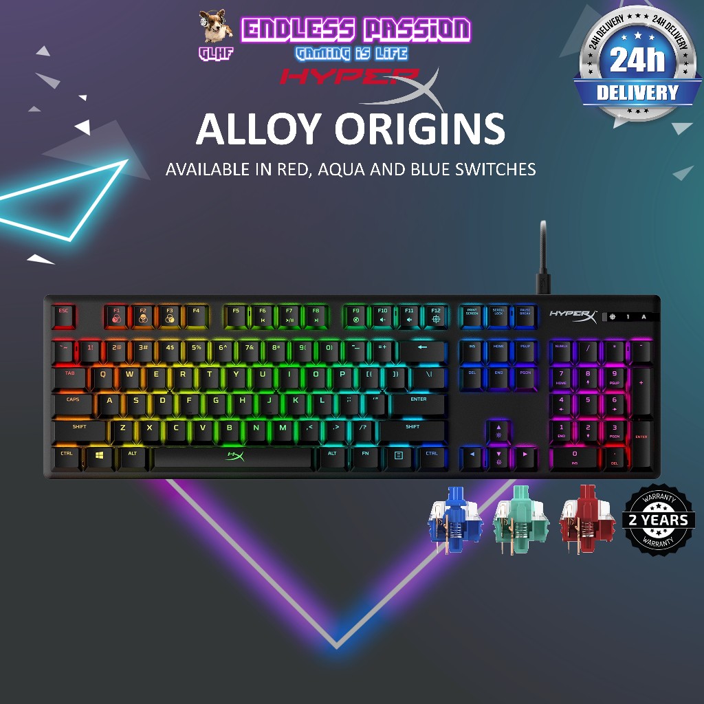 HyperX Alloy Origins - RGB Mechanical Gaming Keyboard | Shopee Malaysia