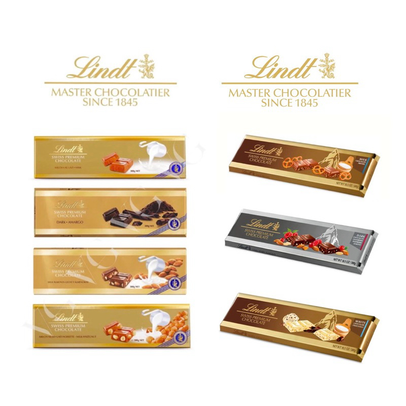 [NEW FLAVOUR] LINDT SWISS PREMIUM CHOCOLATE (Gold Block) Milk, Dark ...
