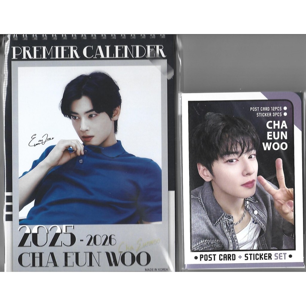 Cha Eun Woo [ASTRO] Photo Calendar Year 2025 & 2026+[Post Card Set] K-ACTOR/K-POP | Shopee Malaysia