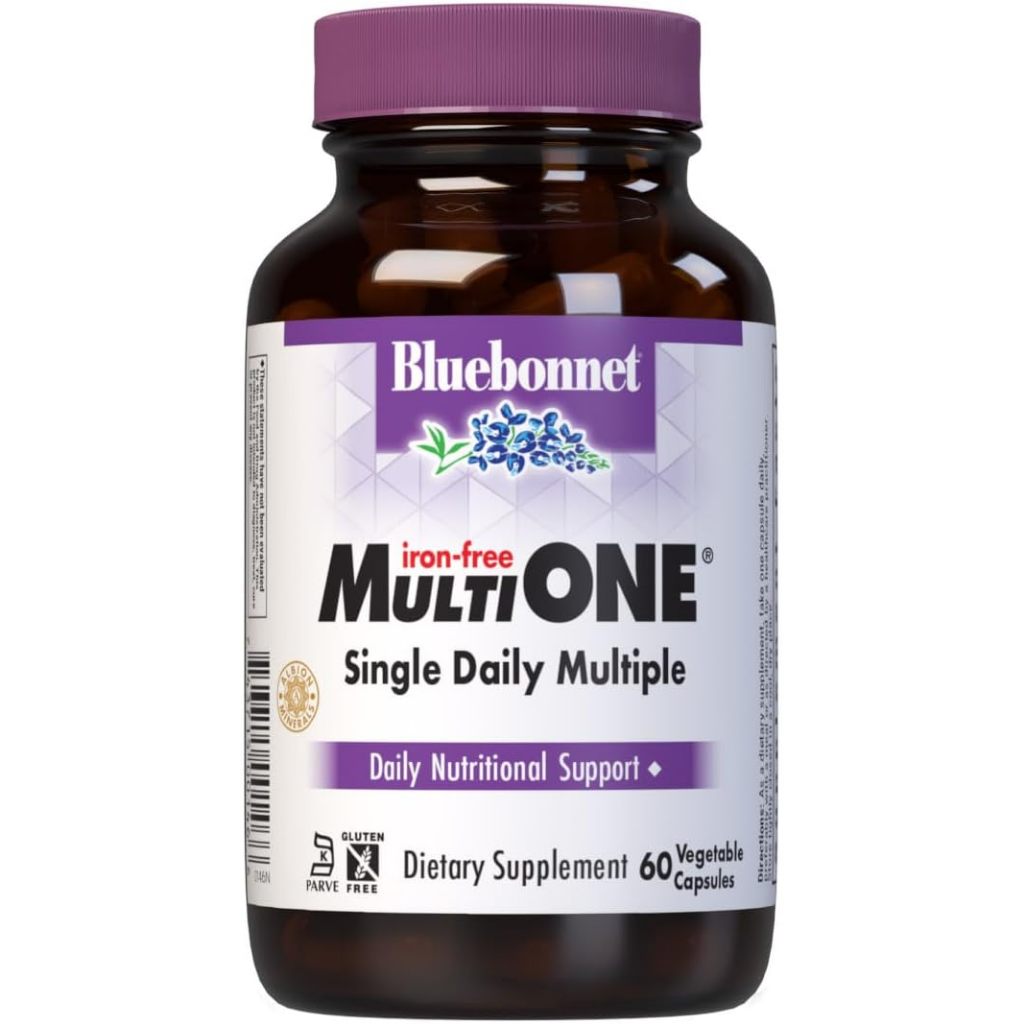 Bluebonnet Nutrition Multi One (iron Free) 60 Vegetable Capsules for ...