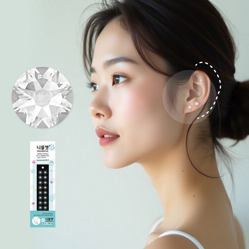 Needlecat Crystal Ear Acupressure Stickers – M (3.0mm) | Jewelry Ear ...