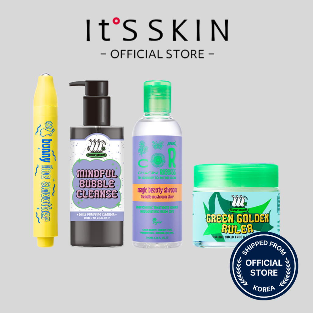 CHASIN' RABBITS Vegan Skincare (Cleanser 200ml, Shroom Essence 200ml ...