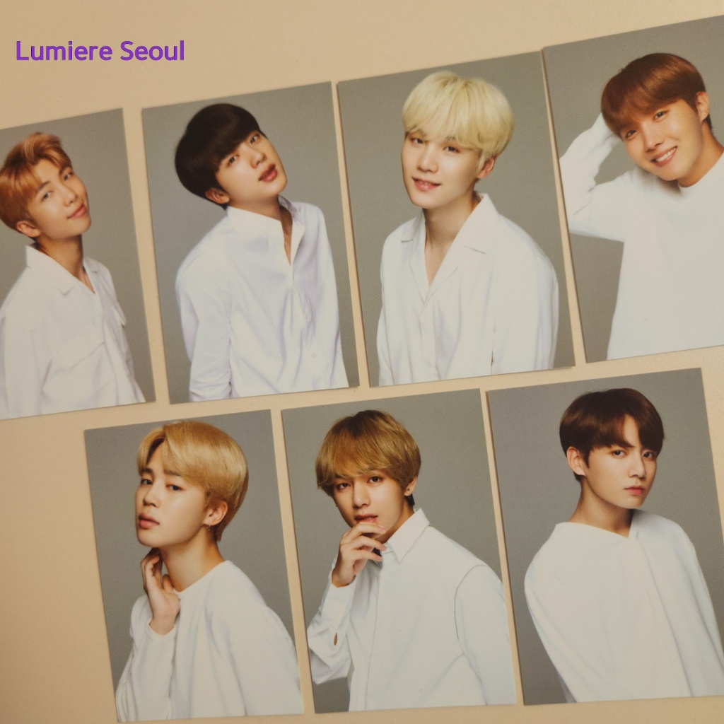 VT × BTS Photocard Set (7 pcs Complete Set) – Light Gray Background ...