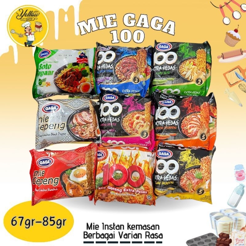 Mie GAGA 100 Extra Pedas Smua Varian Rasa Harga Untuk 1bks | Shopee ...