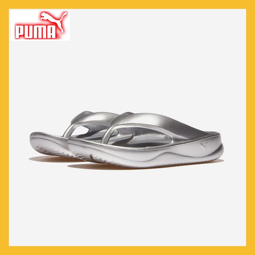 PUMA Wave Flip Metallic PKI40115401 PUMA Silver Sandals Flip Flops ...