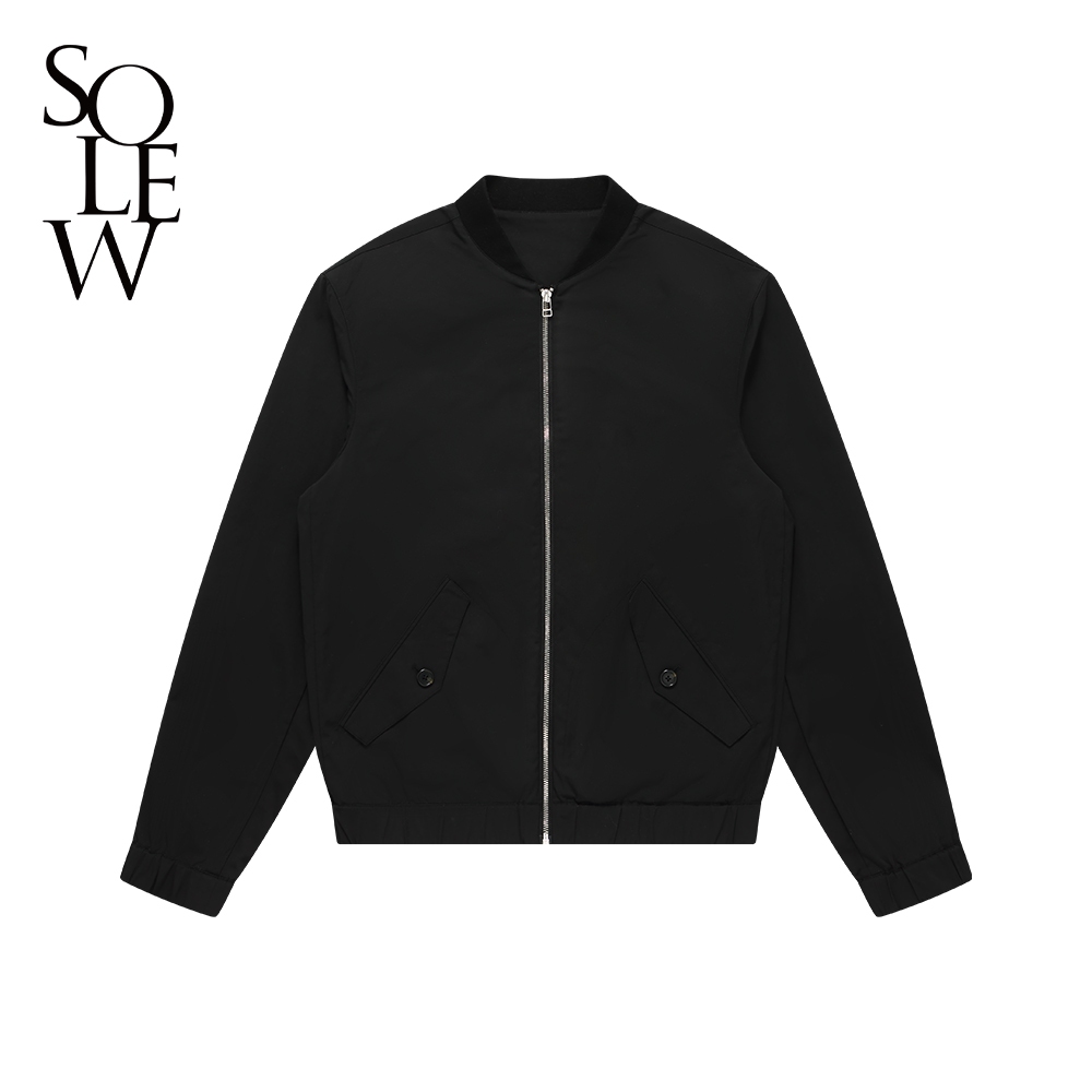 SOLEW Minimal 2-Way Blouson ( Black / Khaki ) | Shopee Malaysia