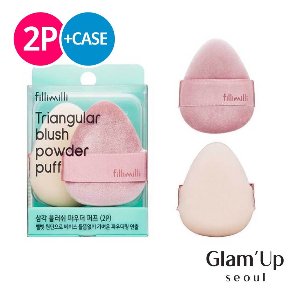 🇰🇷 [Fillimilli] Triangular Blush Powder Puff 2p Olive Young Makeup Tool ...