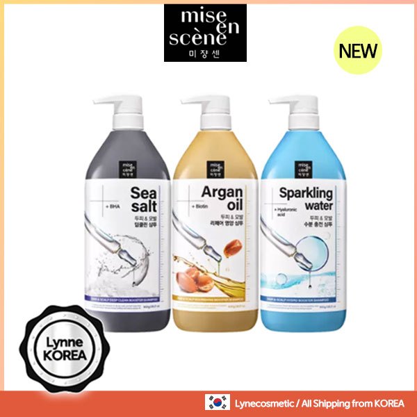 Mise En Scene Hair & Scalp Booster (Shampoo 800g, Treatment 300g ...