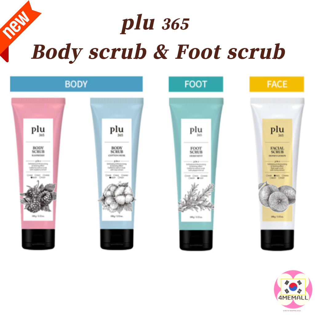 plu 365 Body Scrub Foot Scrub Facial Scrub Gel 365 100g 1P Korean ...