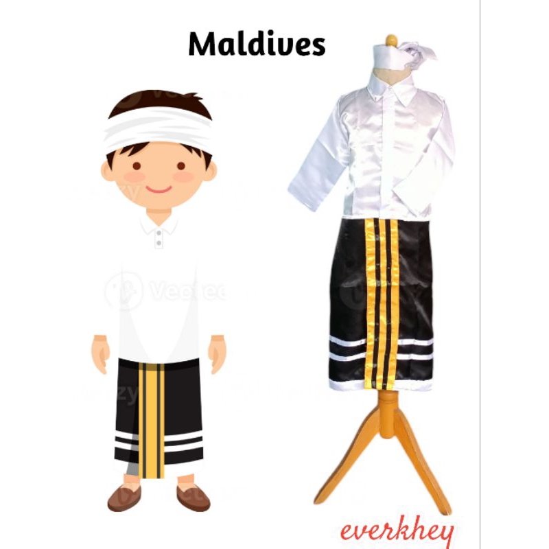 Maldives Boy/Children and Adult Maldives Country Clothes/Traditional ...