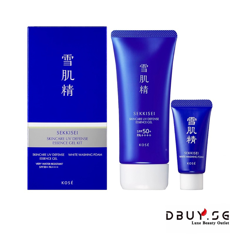 KOSE | Authentic SEKKISEI Water Resistant UV Defense Essence Gel Kit SPF 50+ (90g + 20g ...