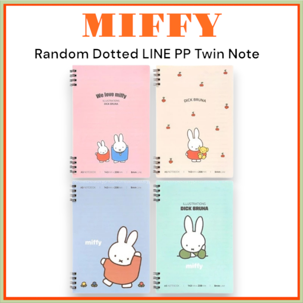 [MIFFY] Dotted line PP Twin Note random design (1p / 2p) | Shopee Malaysia