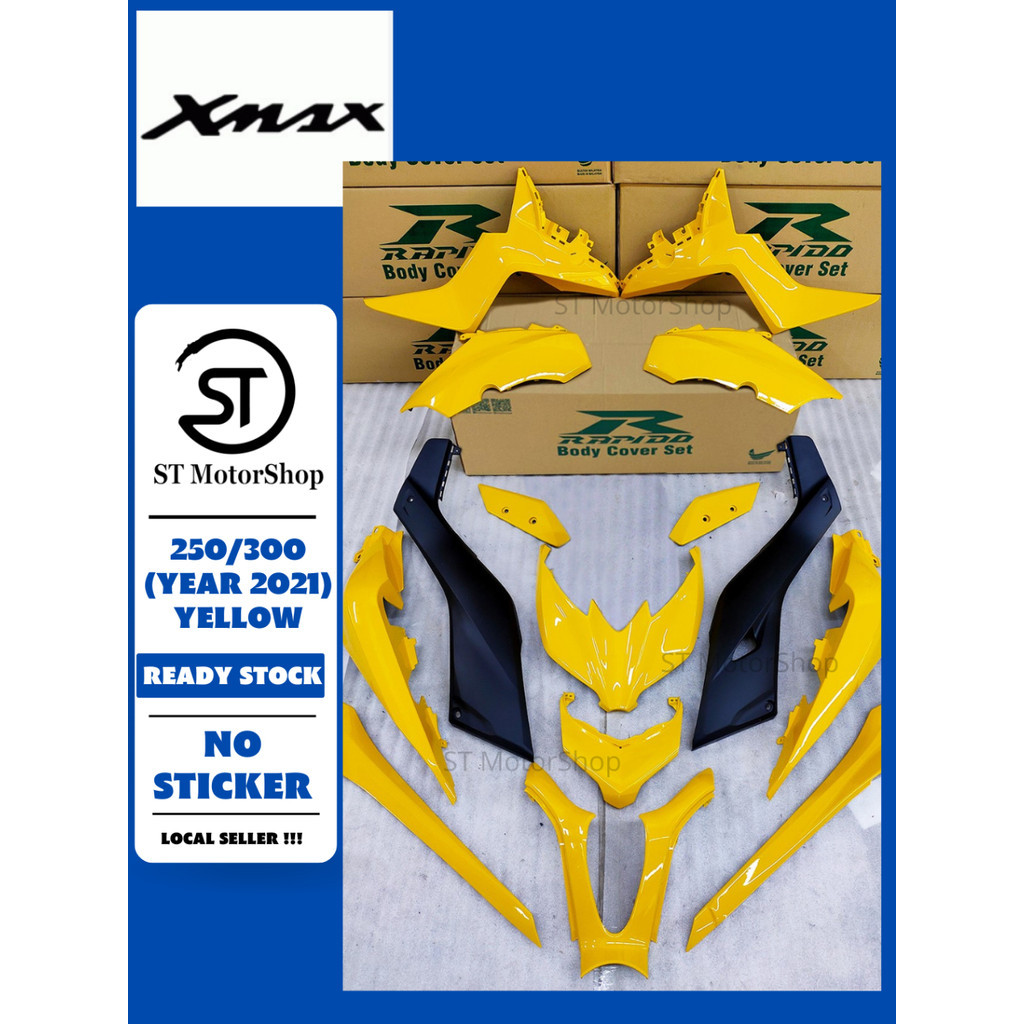 YAMAHA X-MAX XMAX 250/300 YEAR 2021 YELLOW COVER SET (NO STICKER ...