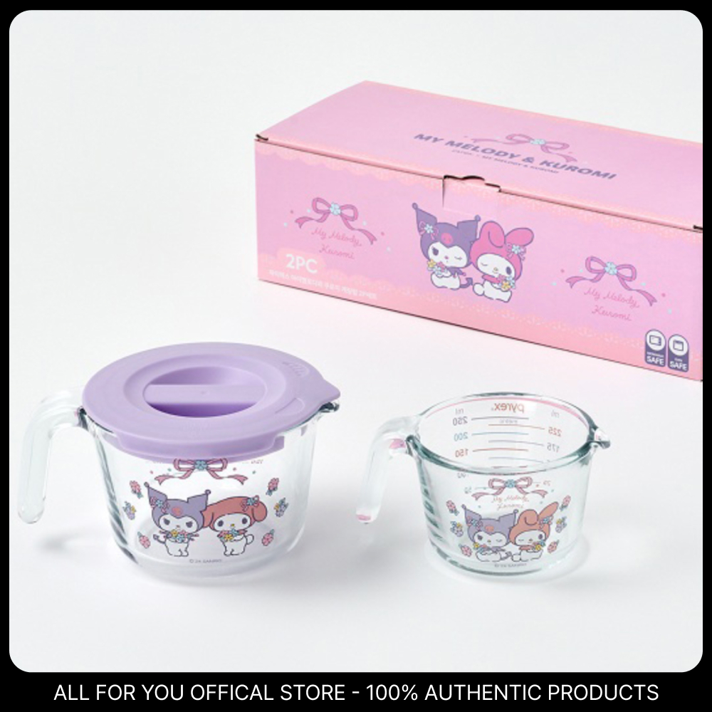 [PYREX] My Melody & Kuromi Measuring Cup Set 2P (250ml + 500ml) | Shopee Malaysia