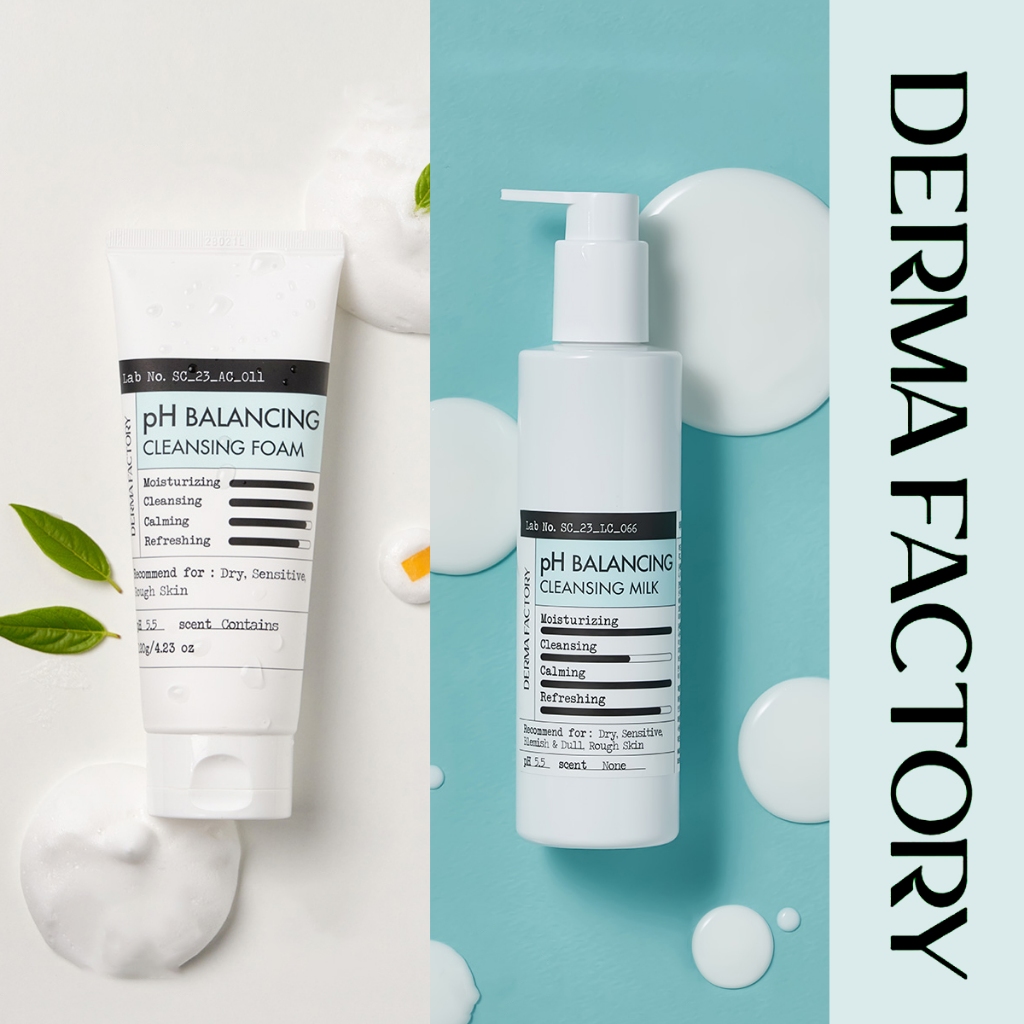 [Derma Factory] pH Balancing Cleansing Foam & Milk | D-Panthenol ...