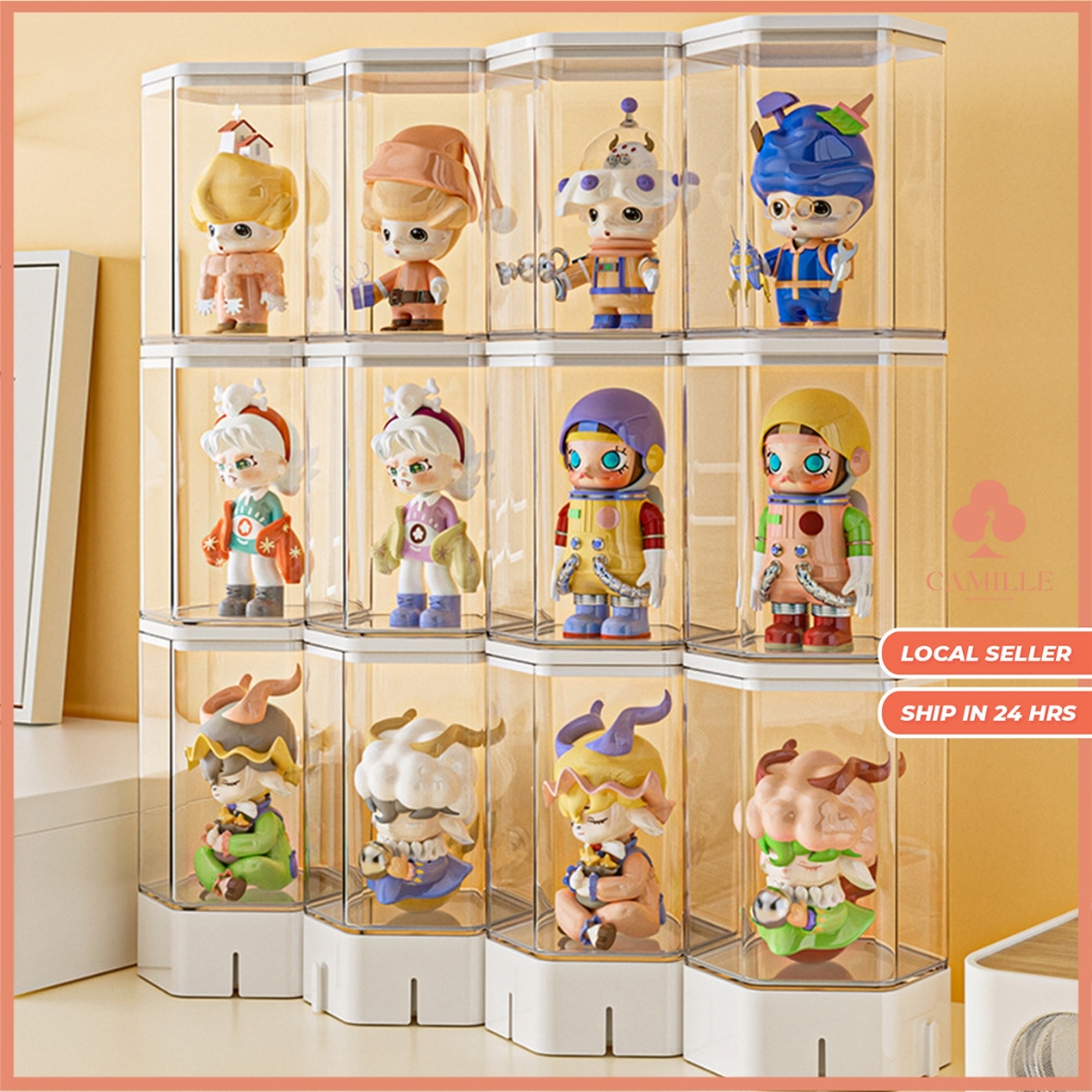 Transparent Single Grid Popmart Display Box Acrylic Clear Case For ...